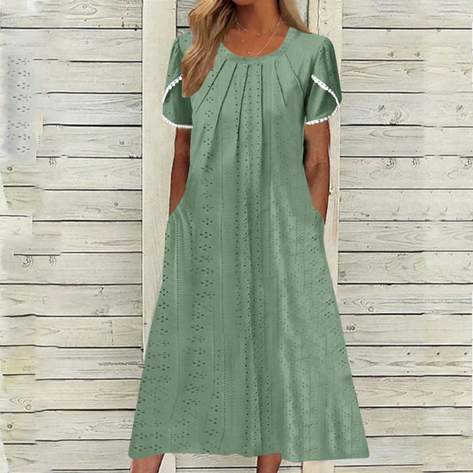 Summer Savings Xqxayjr Ladies Summer Spring Casual Loose Flowy Swing ...