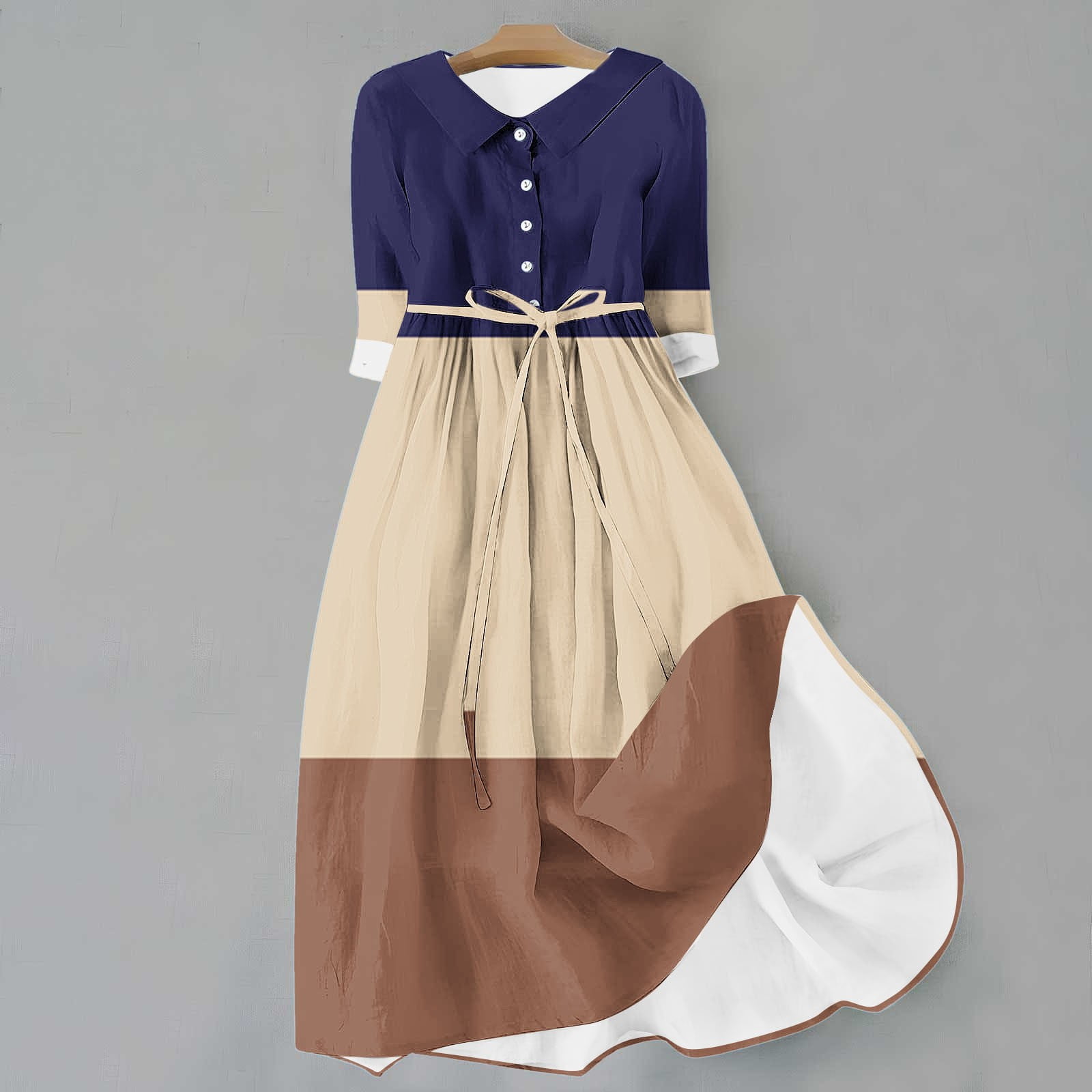 Deals of the Week Yrmaups Ladies Summer Short Sleeve Curvy Dresses Plus ...