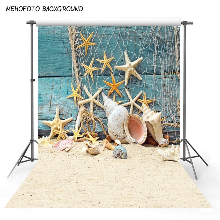Summer Sea Beach Star Fish Net Wood Photo Backgrounds Children Kids ...