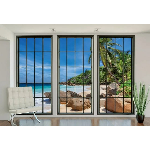 Summer Sea Beach Window Backdrop Tropical Hawaii Seaside Island Bridal ...
