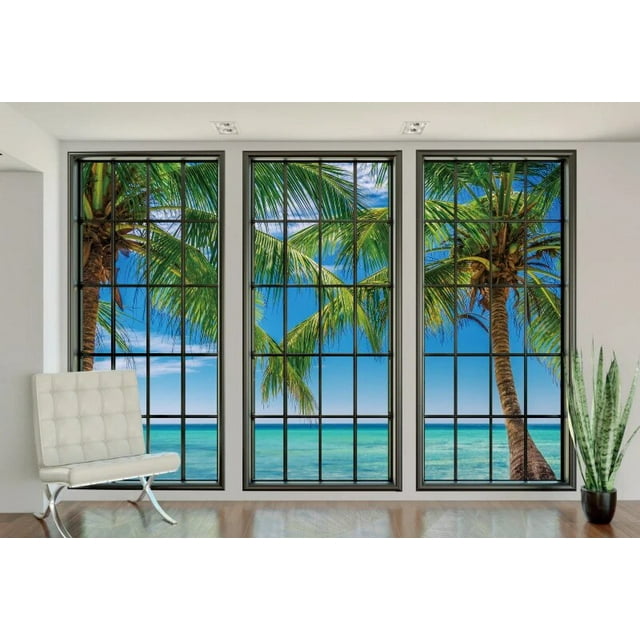 Summer Sea Beach Window Backdrop Tropical Hawaii Seaside Island Bridal ...