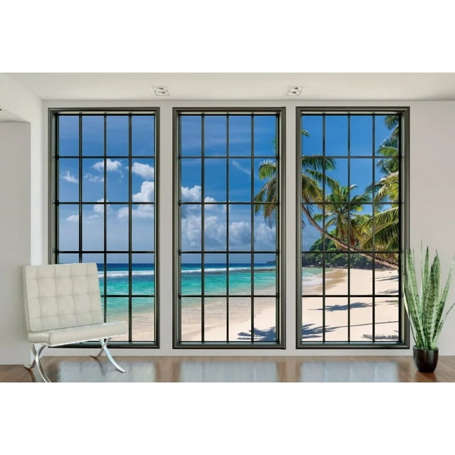 Summer Sea Beach Window Backdrop Tropical Hawaii Seaside Island Bridal ...