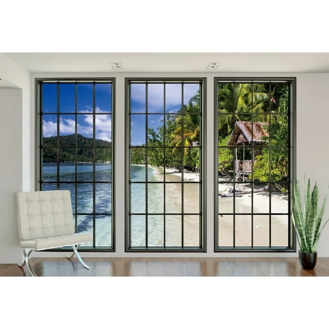 Summer Sea Beach Window Backdrop Tropical Hawaii Seaside Island Bridal ...