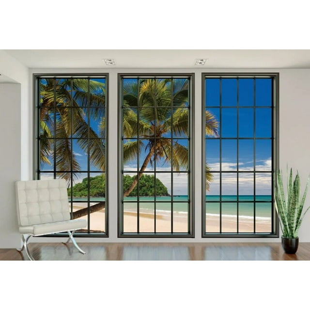 Summer Sea Beach Window Backdrop Tropical Hawaii Seaside Island Bridal ...