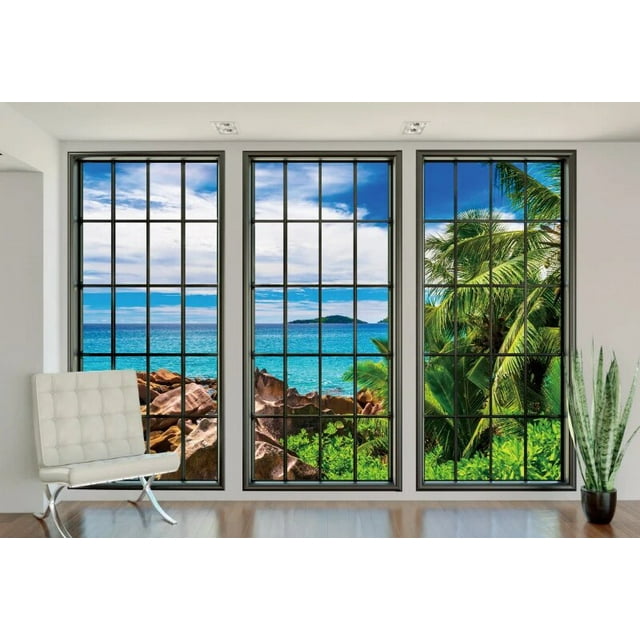 Summer Sea Beach Window Backdrop Tropical Hawaii Seaside Island Bridal ...