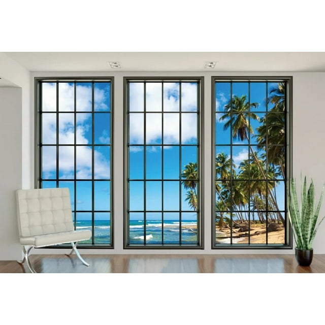 Summer Sea Beach Window Backdrop Tropical Hawaii Seaside Island Bridal ...