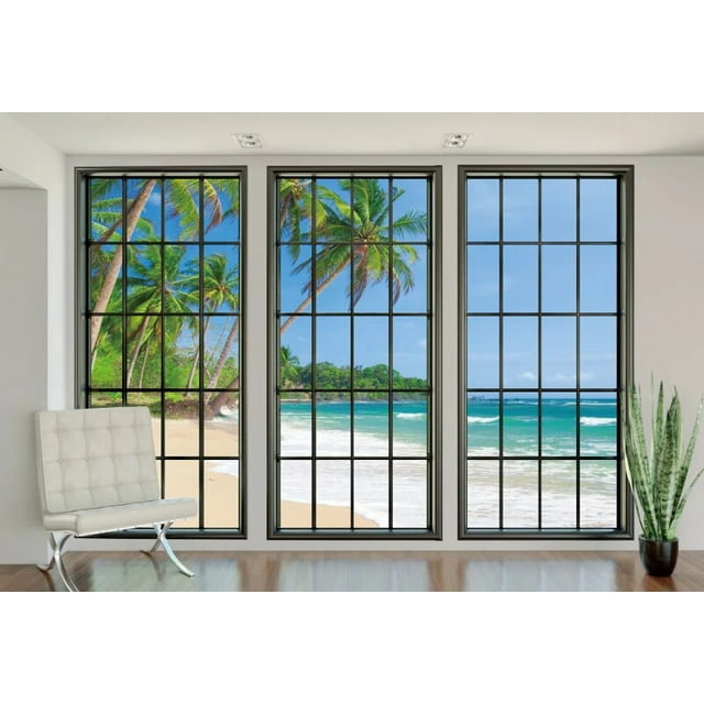 Summer Sea Beach Window Backdrop Tropical Hawaii Seaside Island Bridal ...