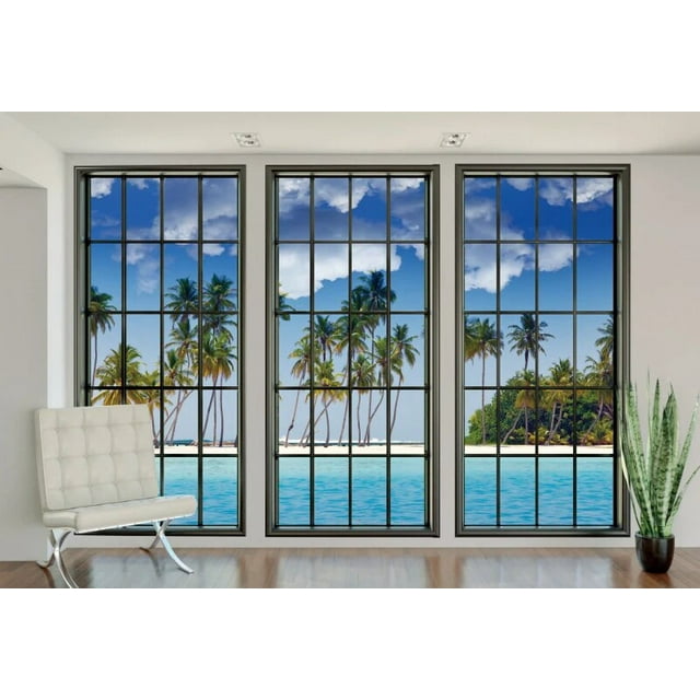 Summer Sea Beach Window Backdrop Tropical Hawaii Seaside Island Bridal ...