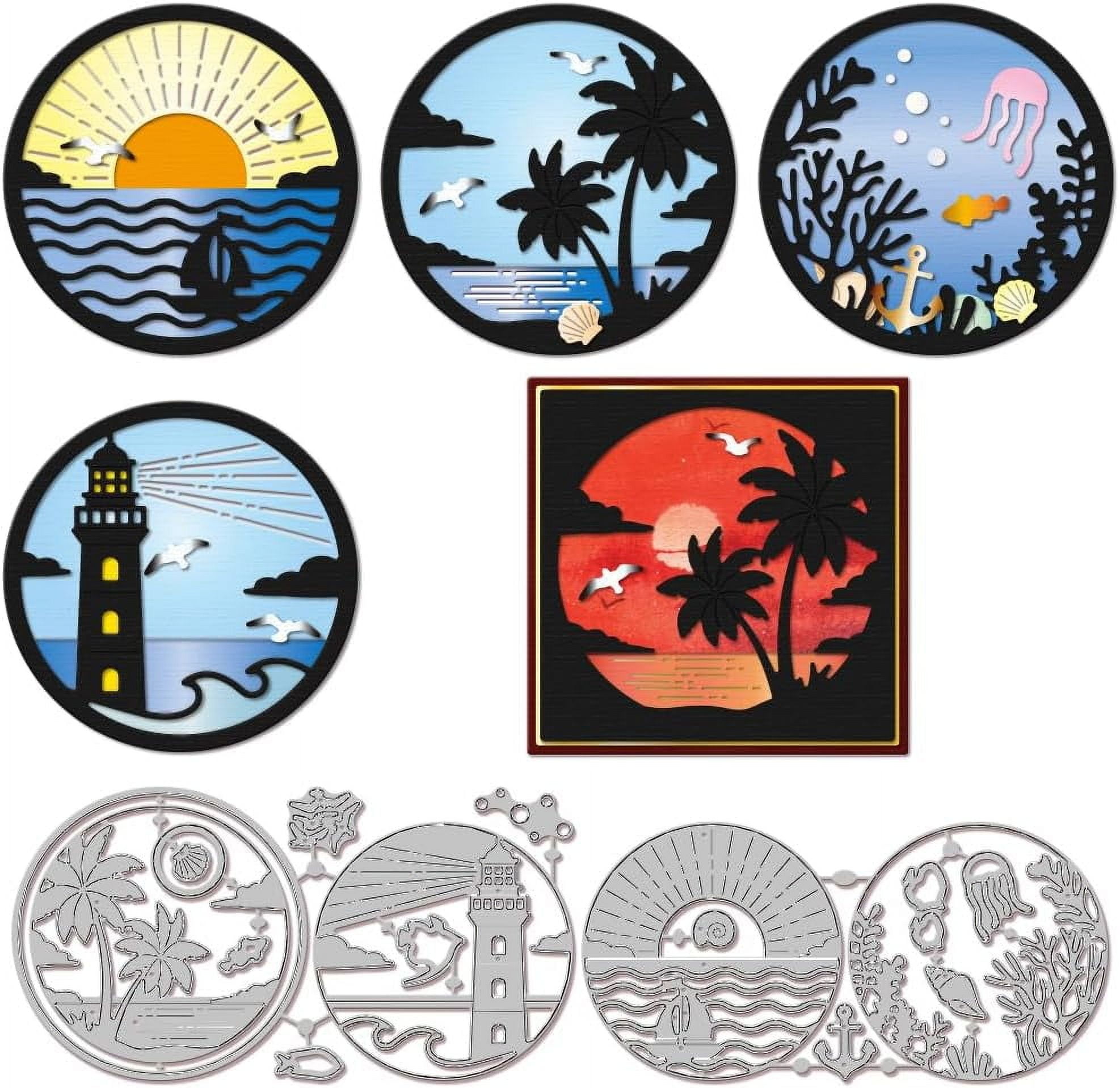 Summer Sea Lighthouse Cutting Dies for DIY Scrapbooking Metal Summer ...