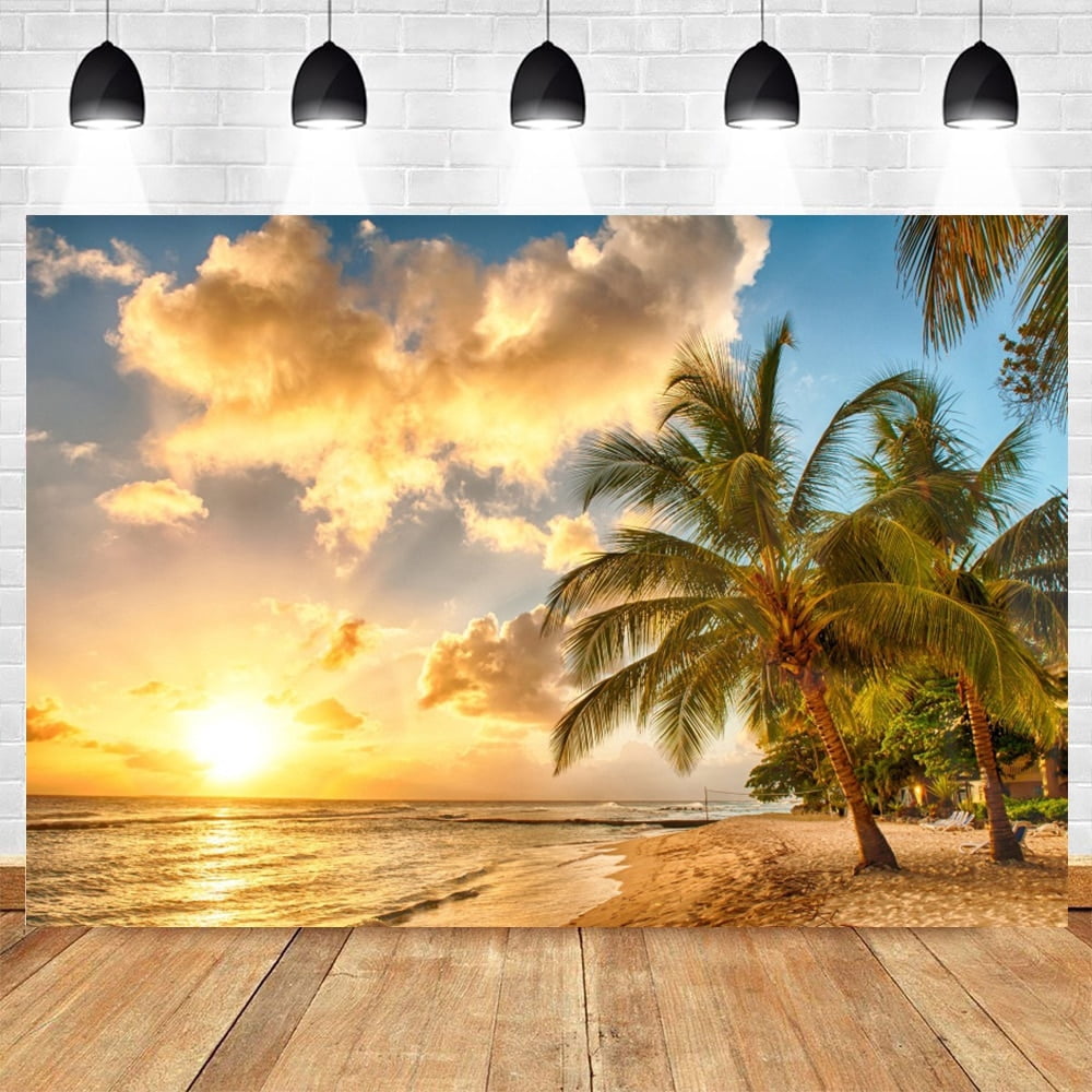 Summer Sea Ocean Island Seaside Tropical Beach Background Scene Wedding ...