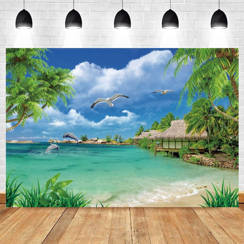 Summer Sea Ocean Island Seaside Tropical Beach Background Scene Wedding ...
