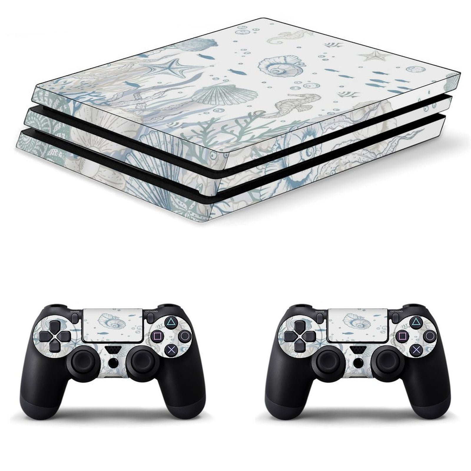 Summer Sea Turtle Coral Starfish Jellyfish Conch Seaweed Navy Blue Grey ...