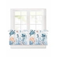 Summer Sea Turtles Eight-clawed Fish Short Blackout Curtains 24 Inch ...
