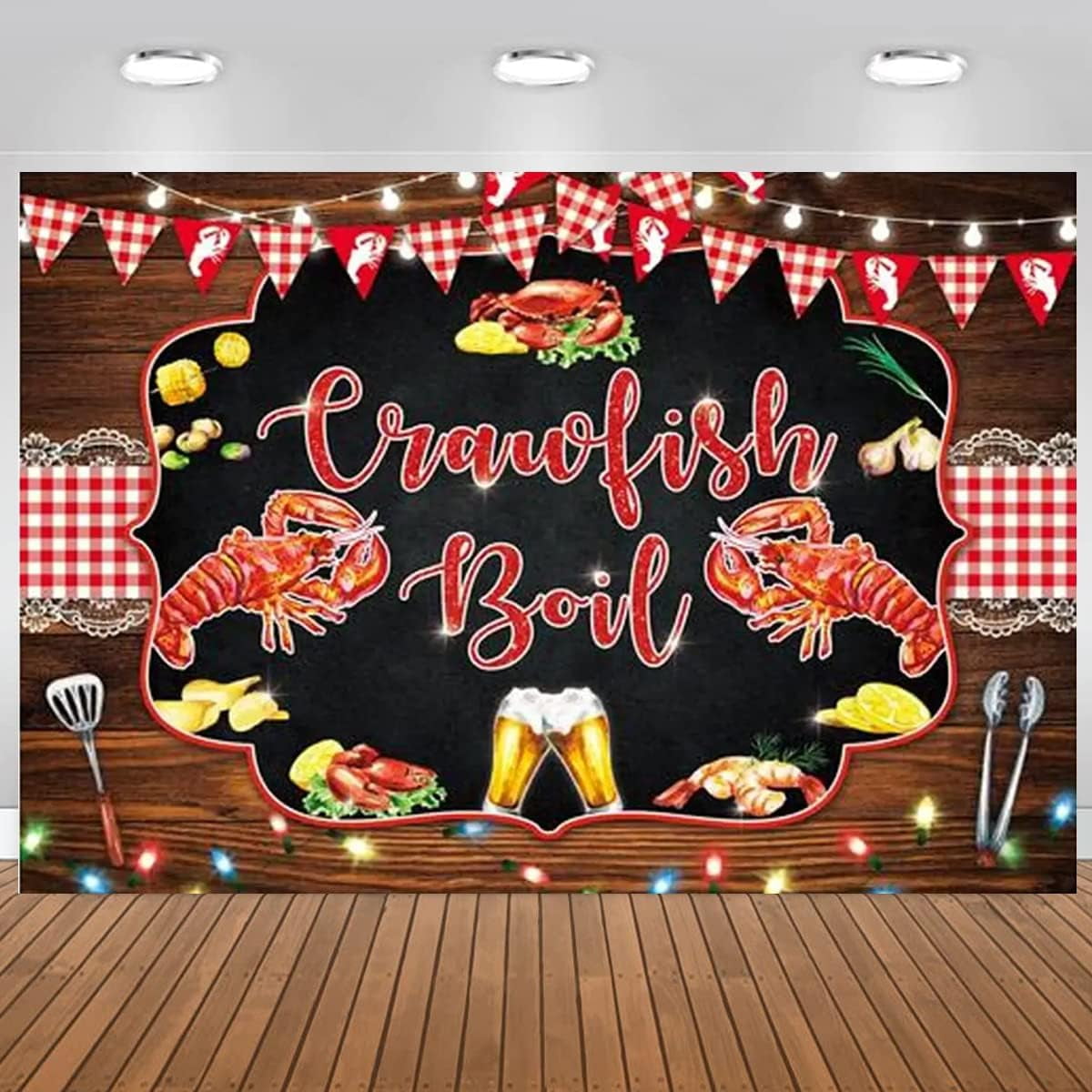 Summer Seafood BBQ Photography Background Lobster Birthday Party ...