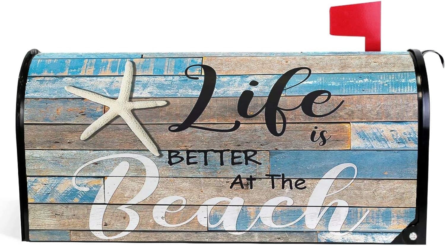 Summer Seashell Beach Mailbox Cover Magnetic Oversized Life is Better ...