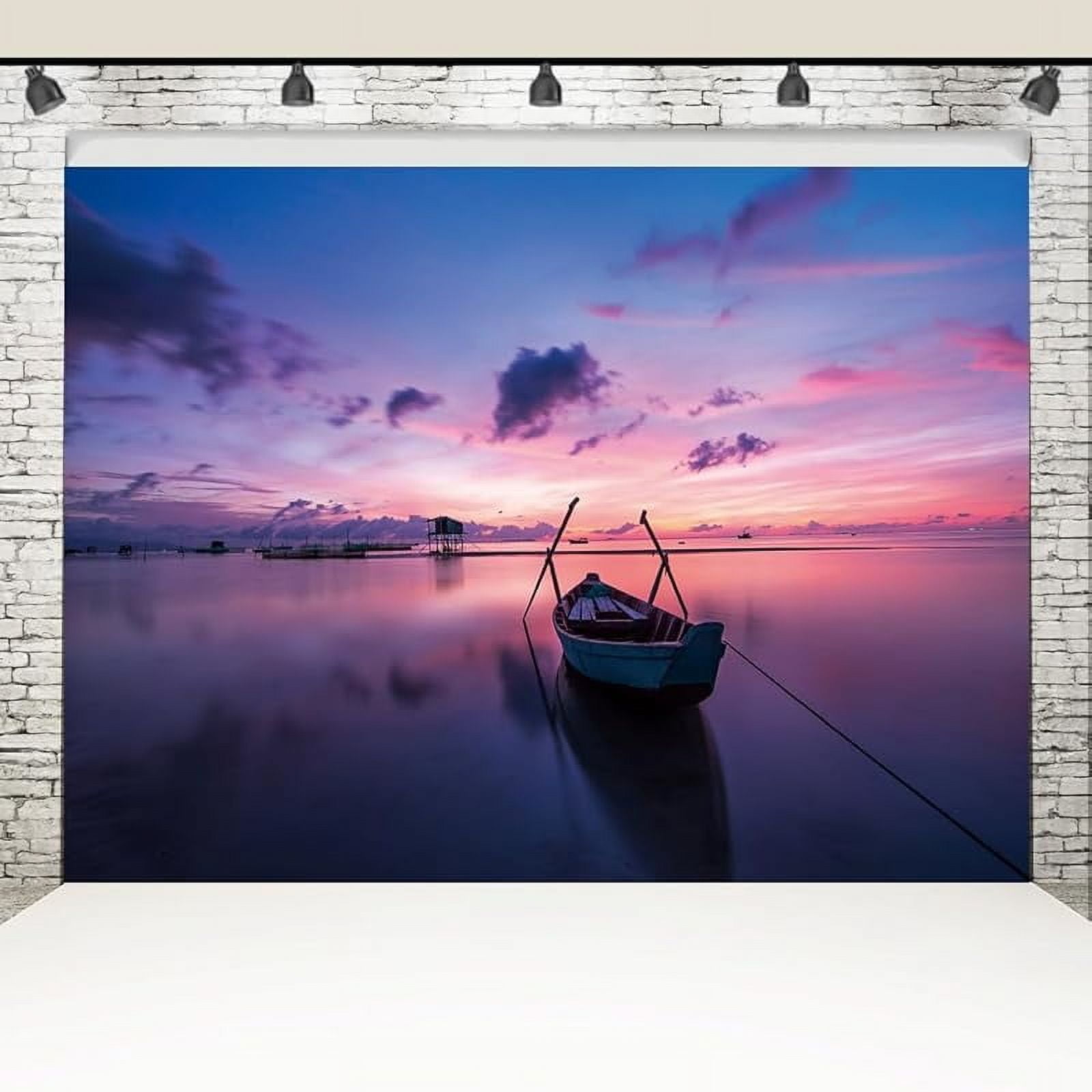 Summer Seaside Sunset Backdrops Romantic Sea Photography Background ...