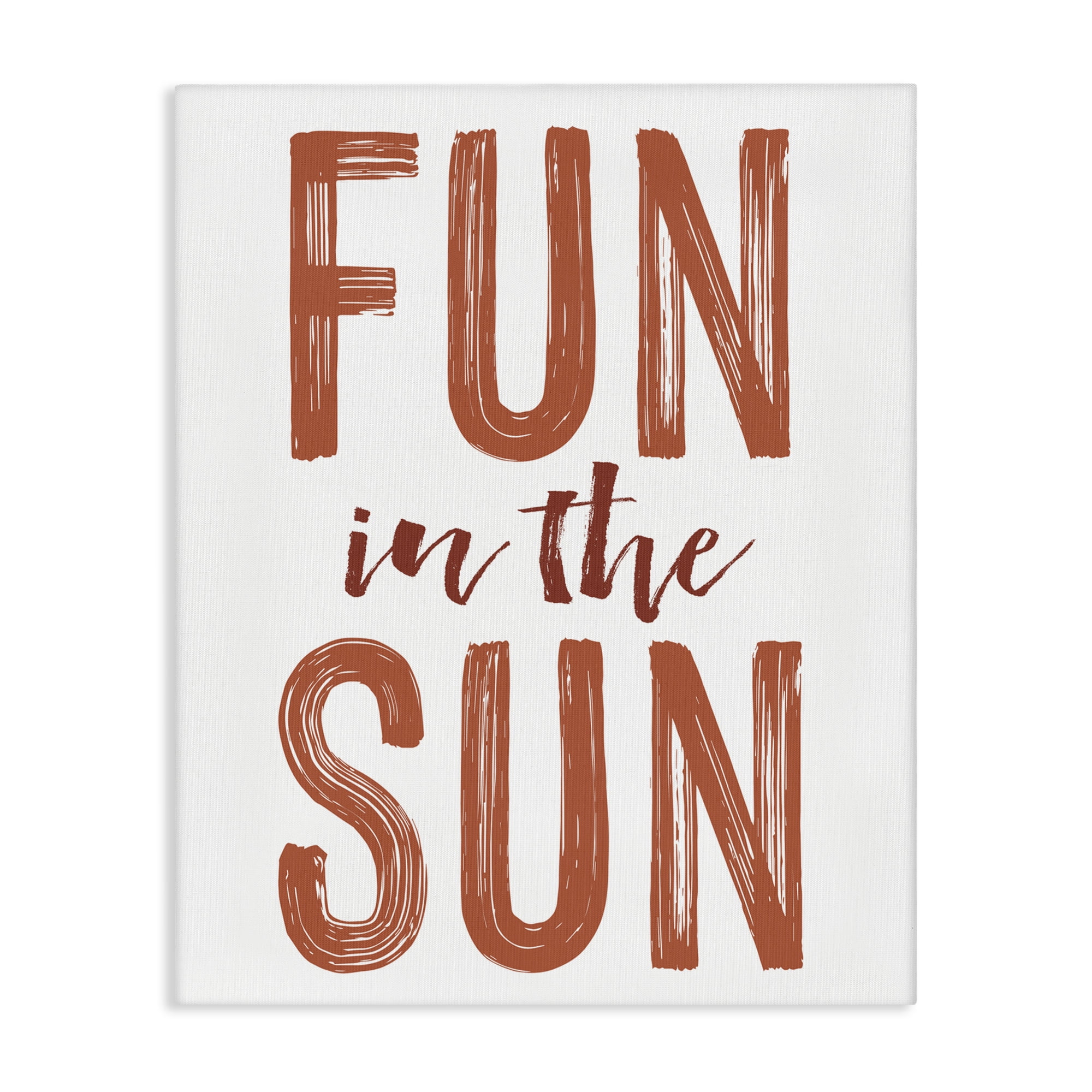 Summer Sentiment Fun In Sun Canvas Wall Art, design by Lettered and ...