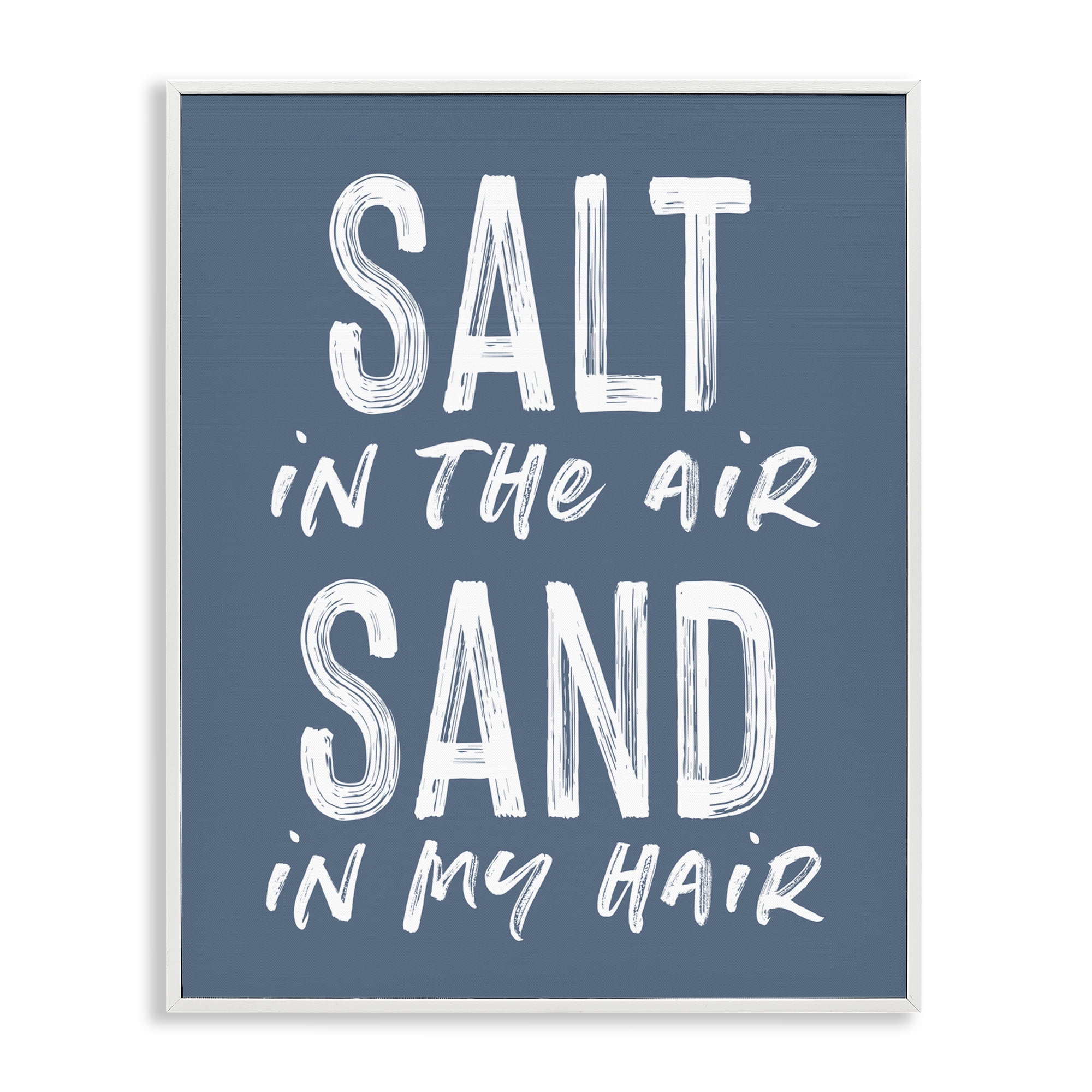 Summer Sentiment Salt Sand In Hair White Framed Giclee Art, design by ...