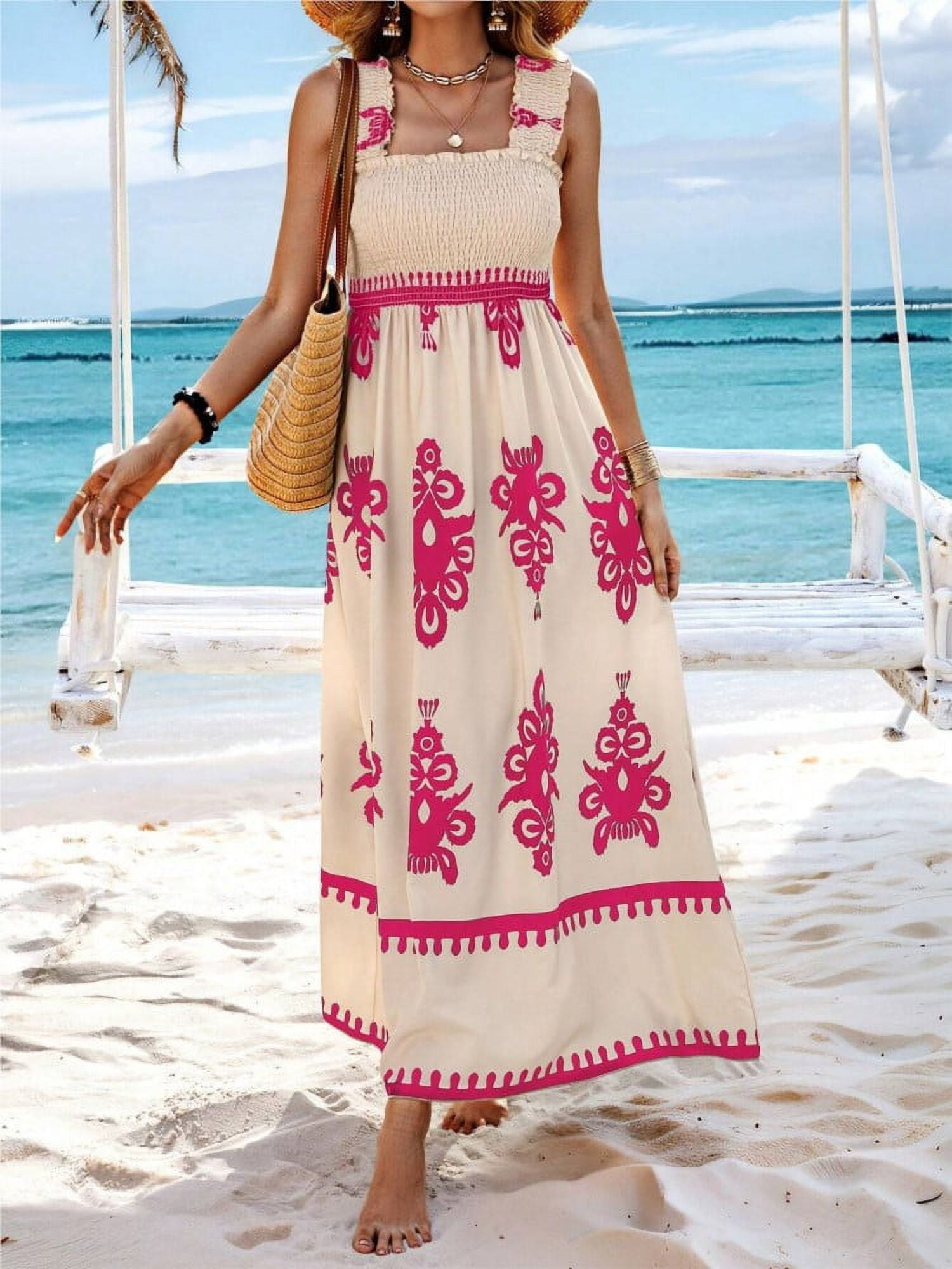 Summer Sexy Halter Beach Holiday For Women's Sundress Fashion Print ...