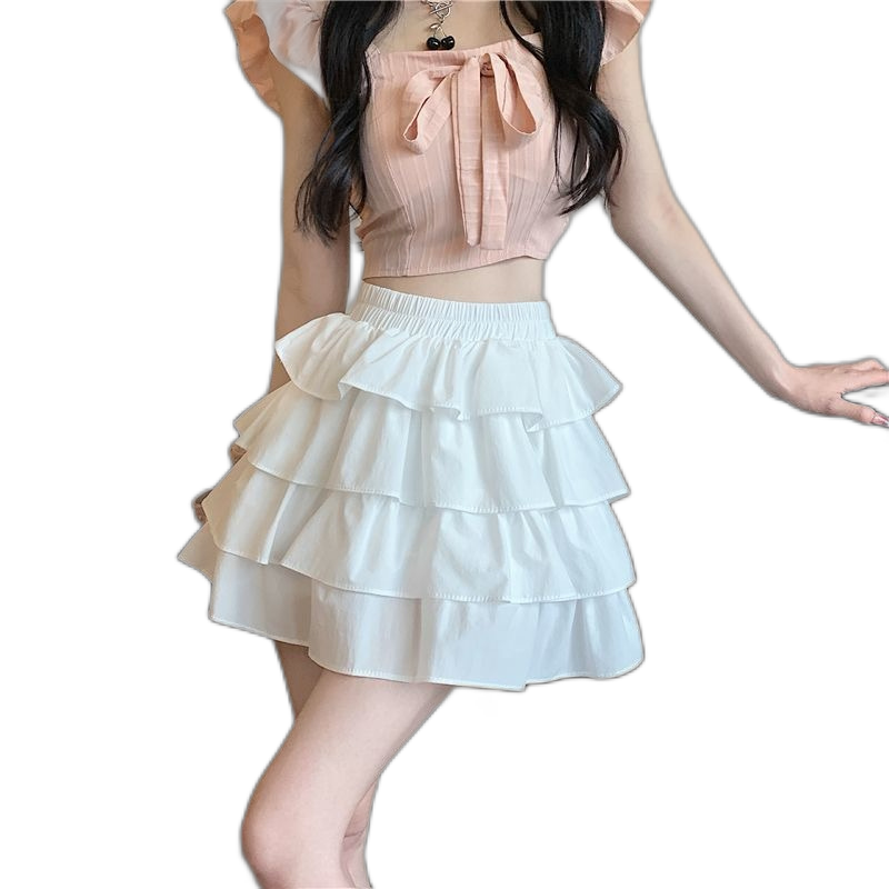 Summer Sexy Style Sweet Ballet Fluffy Cake Skirt Short Skirt To Prevent