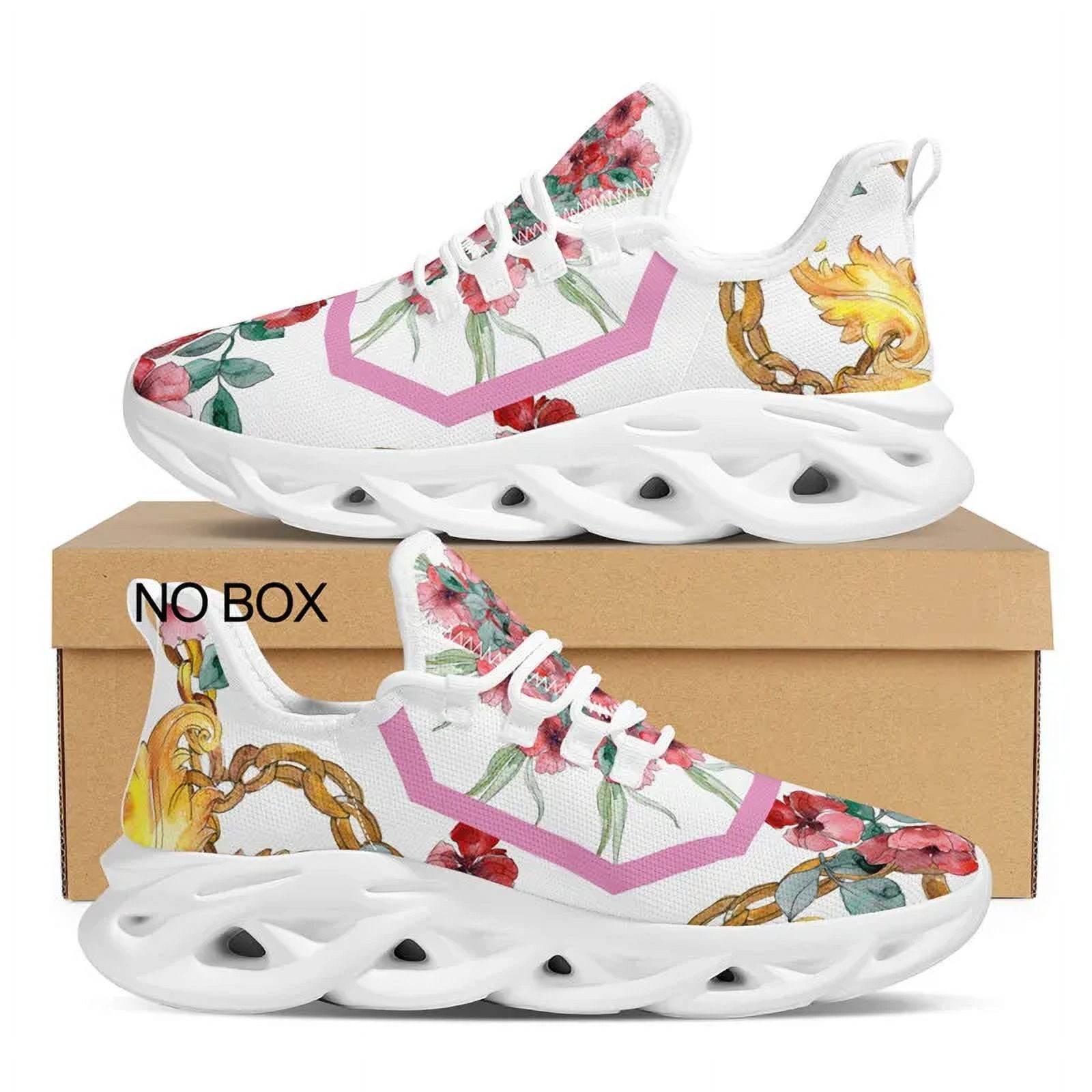 Summer Shoes Woman Luxury Golden Floral Design Ladies White Platform ...