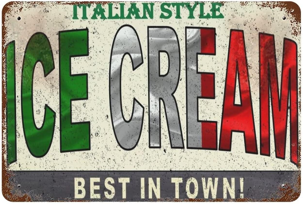 Summer Signs Italian Ice Cream Retro Style Sign Restaurant Sign Metal ...