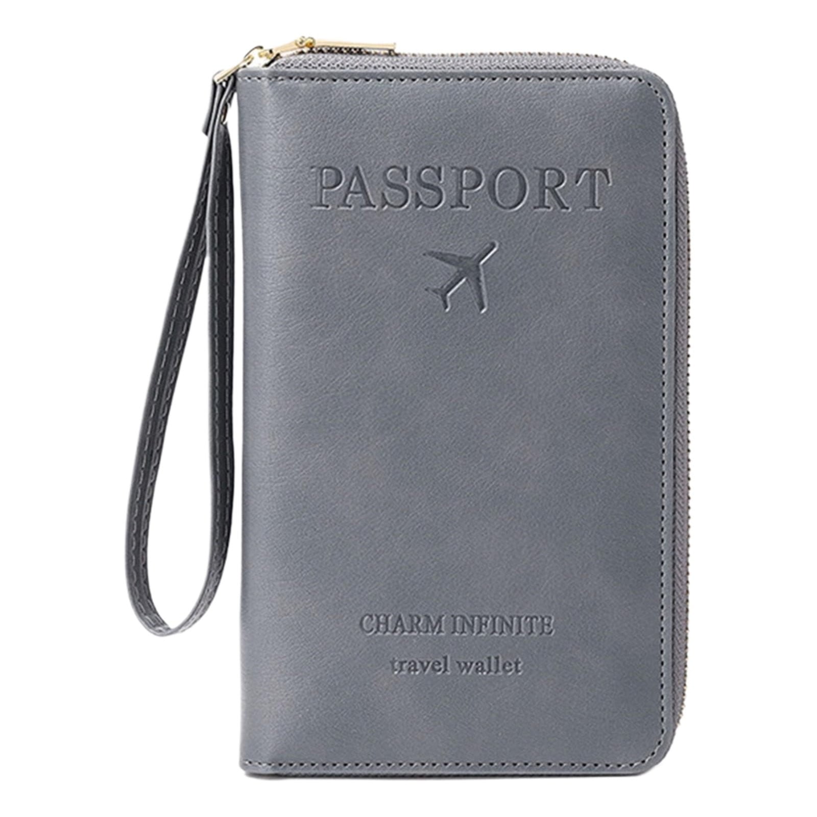 Summer Simple Plain Passport Case with RFID Blocking - Multi-Functional ...