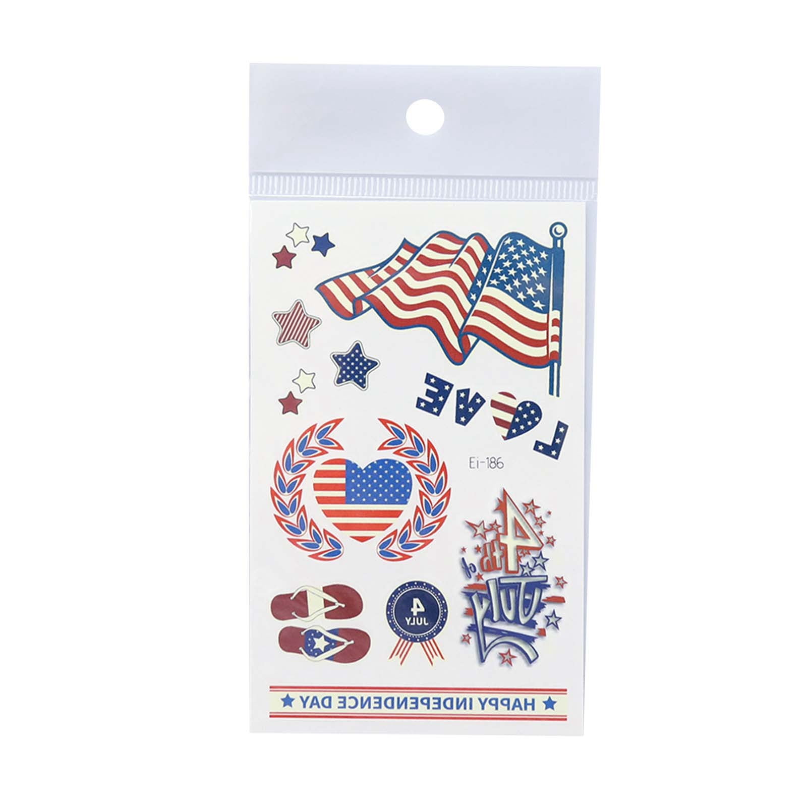 Summer Skin Care New Glow In The Dark Independence Day With Temporary ...