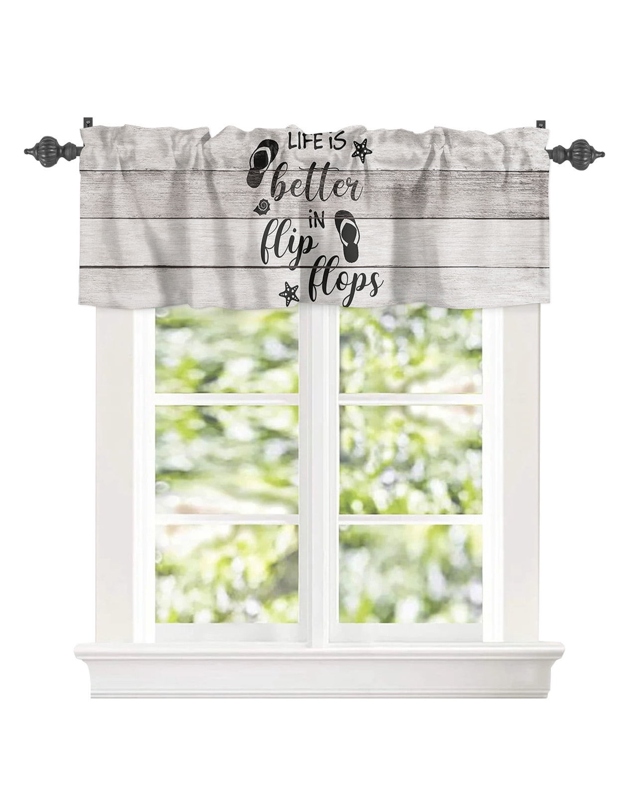 Summer Slippers Hip Hops Window Treatment Panel for Living Room ...