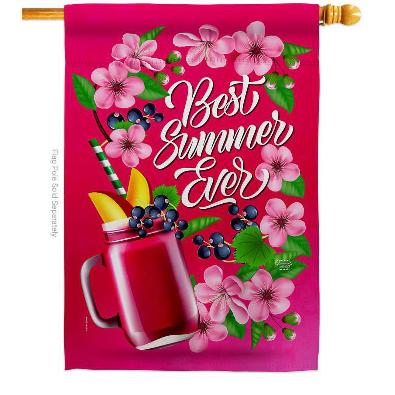 Summer Smoothie Summertime Fun & Sun 28 x 40 in. Double-Sided ...