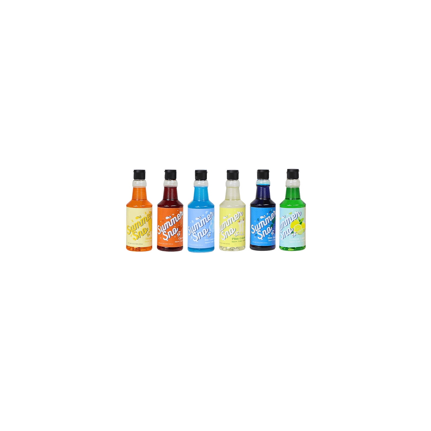 Free Shipping! Summer Sno Snow Cone Syrup 6 Pack - Blue Raspberry ...
