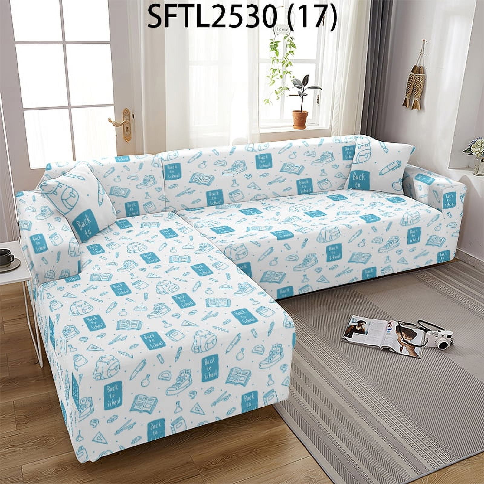 Summer Sofa Cover Geometric Couch Cover Elastic Sofa Cover for Living ...