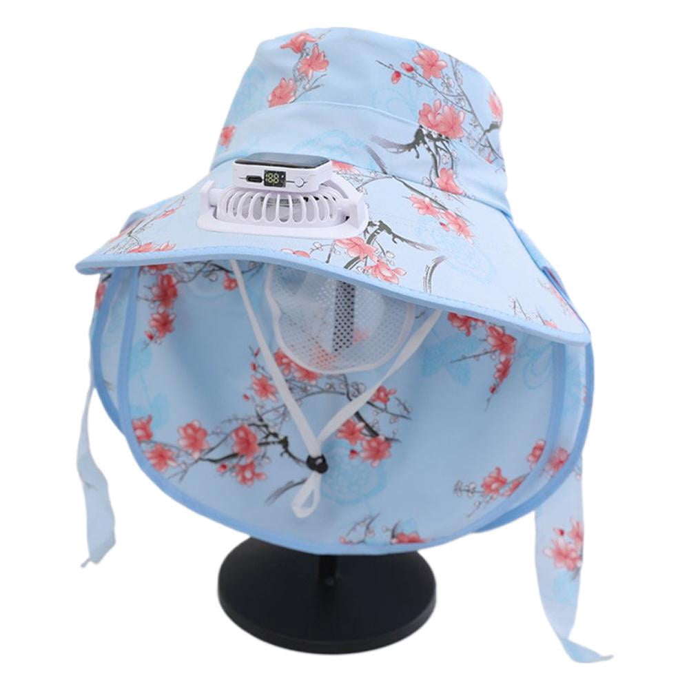 Summer Solar Fan Hats Cooling Fan V8Q5 F1A3 - Walmart.com
