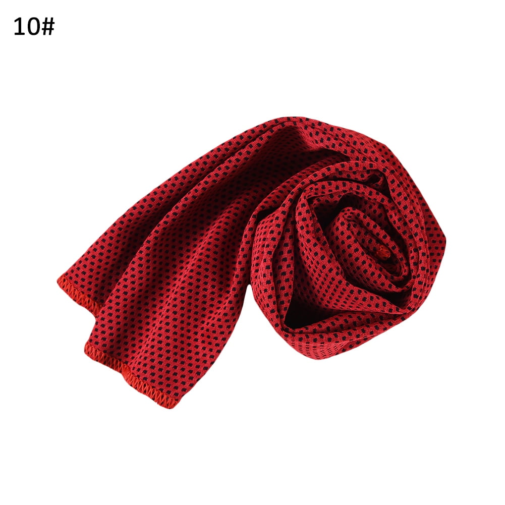 Summer Solid Color Mesh Cooling Towel Sports Running Jogging Outdoor ...