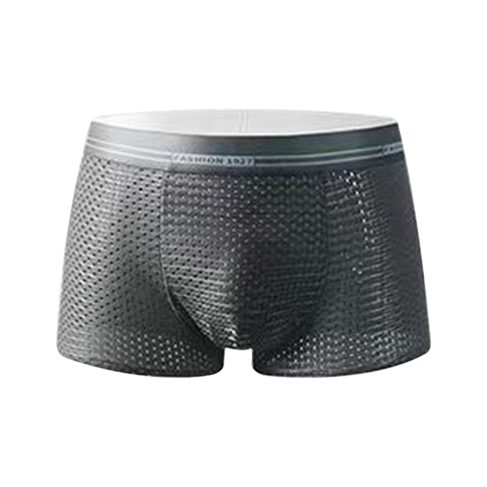 Summer Spandex Underwear For Men Mesh Ice Silk Breathable Briefs Thin