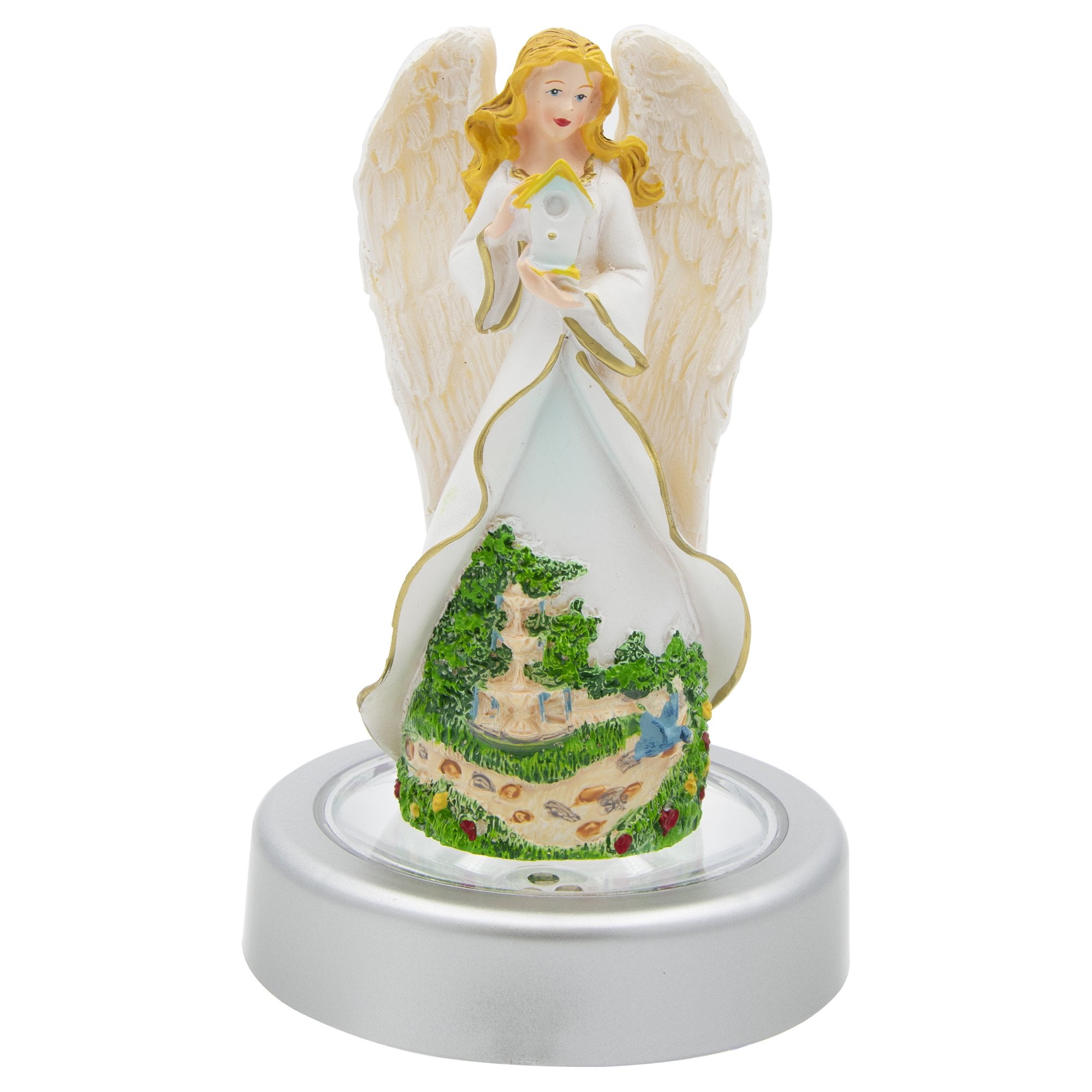 Summer Splendor 5" Angel Figurine with Color Changing Illuminated ...