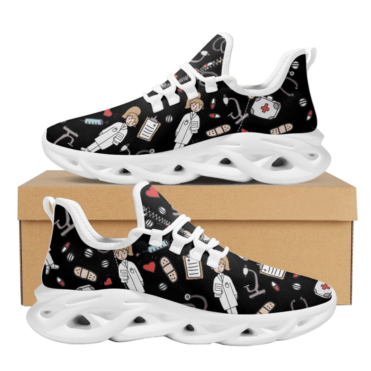 Summer Sports Tennis Doctor Nursr Medical Print Ladies Casual Running ...