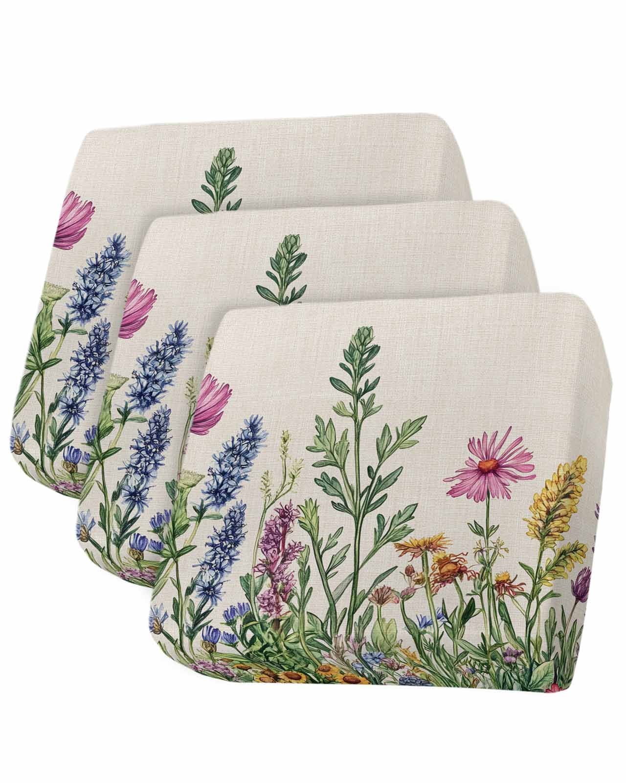 Summer Spring Floral Sofa Couch Cushion Covers Washable, Removable ...