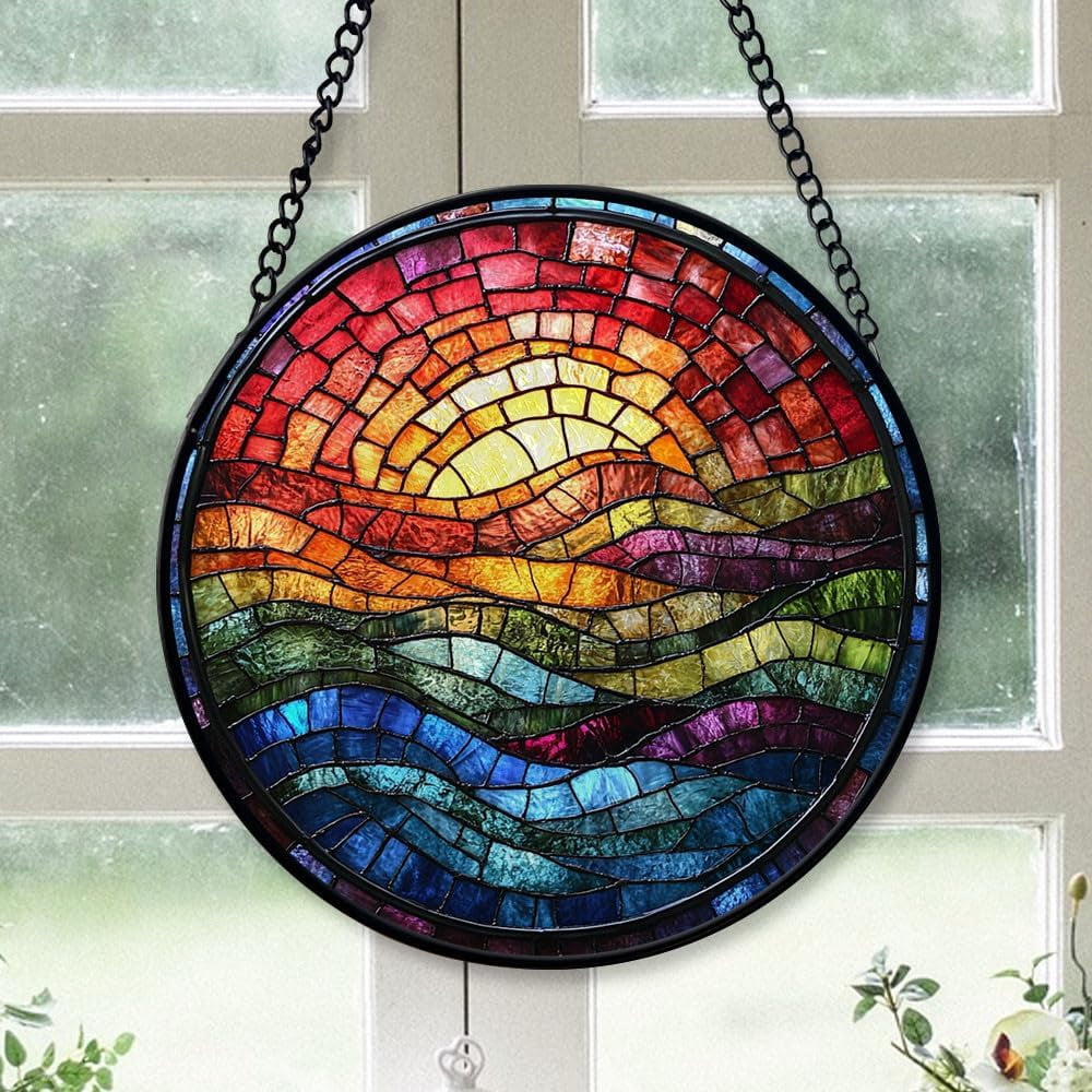 Summer Stained Glass Suncatcher Ornament, Summer Christmas 2025, Summer ...