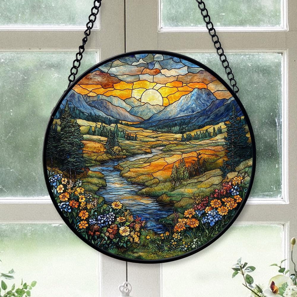 Summer Stained Glass Suncatcher Ornament, Summer Christmas 2025, Summer ...