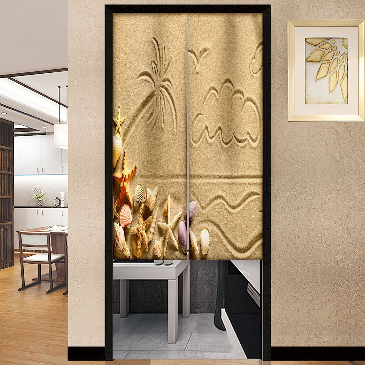 Summer Star Shells Japanese Door Curtain Nature Seasons Kitchen ...