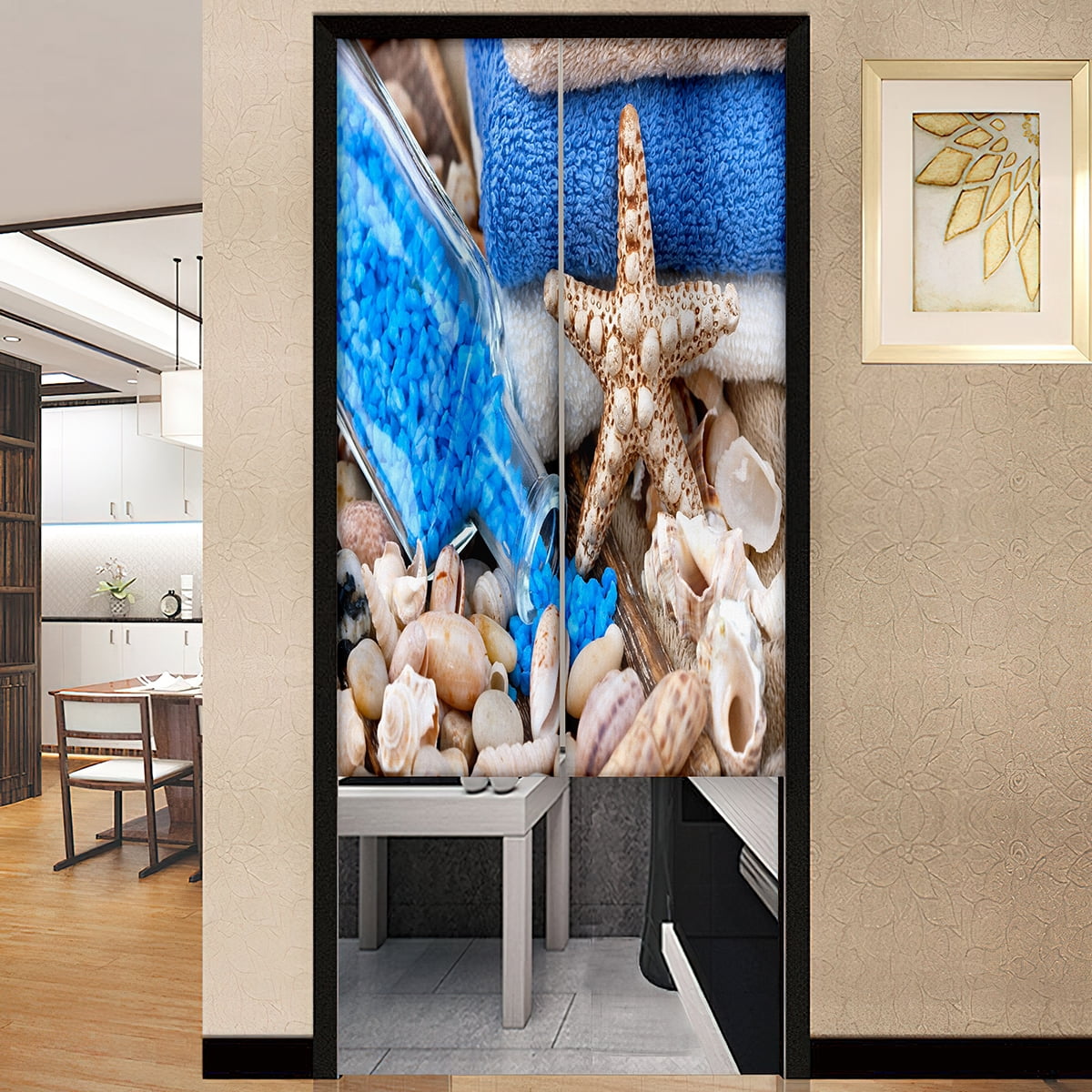 Summer StarShells Japanese Door Curtain Nature Seasons Kitchen ...