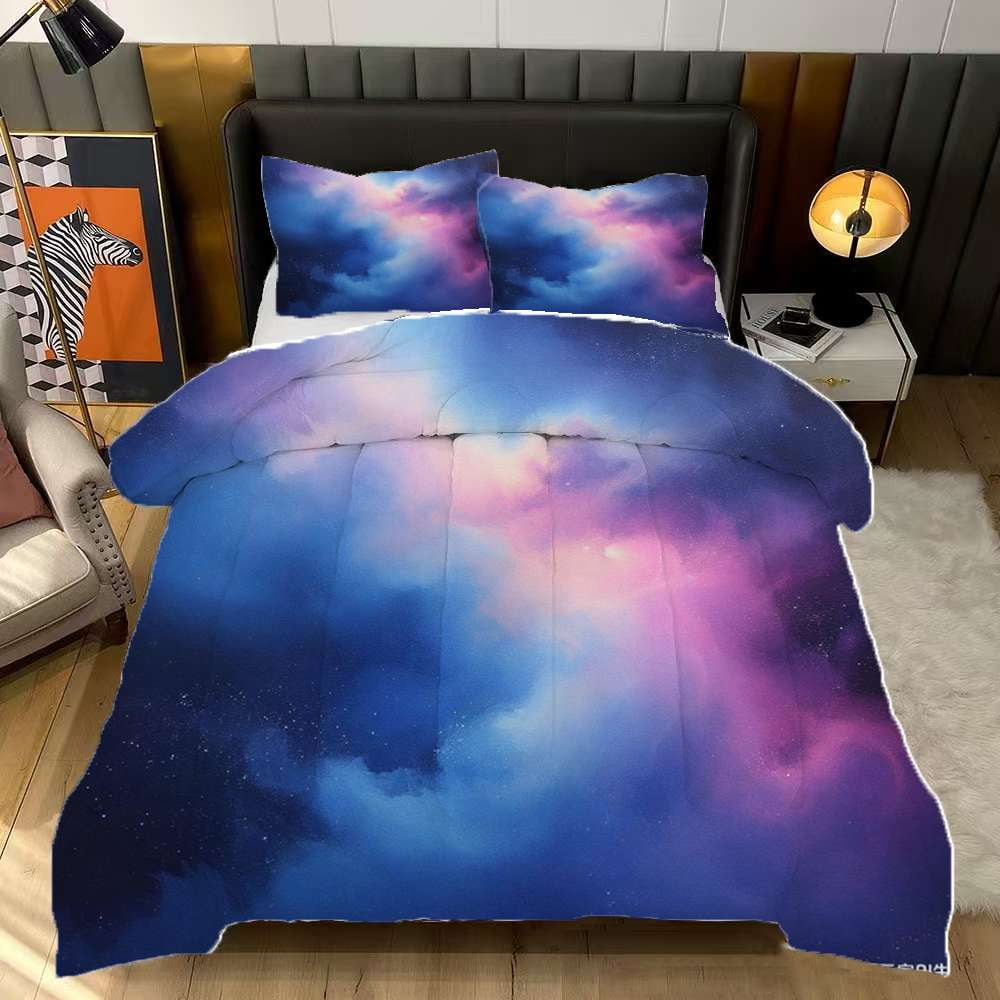 Summer Starry Sky Comforter Set Queen Size Bedding Set For Travl ...