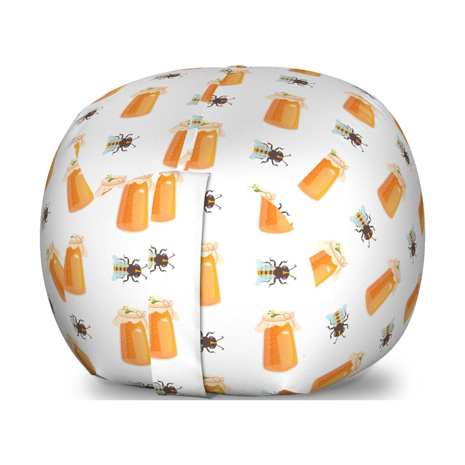 Summer Storage Toy Bag Chair, Honey Jars Bees Honeycomb Farming Insects ...