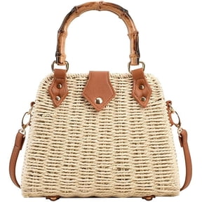 Straw Tote Bag for Women Summer Straw Shoulder Bag Beach Hobo Bag ...