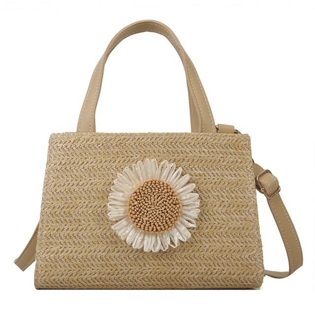 Summer Straw Bags, Handbags, Sunflower Beach Bags, Travel Crossbody ...