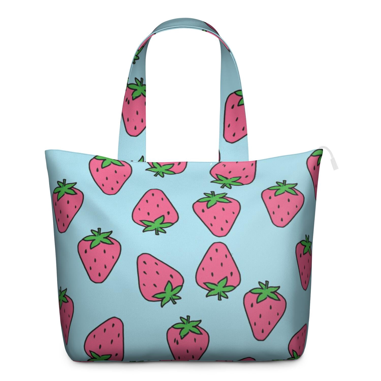 Summer Strawberry Shoulder Bag - Kawaii Fruity Print, Large Capacity ...