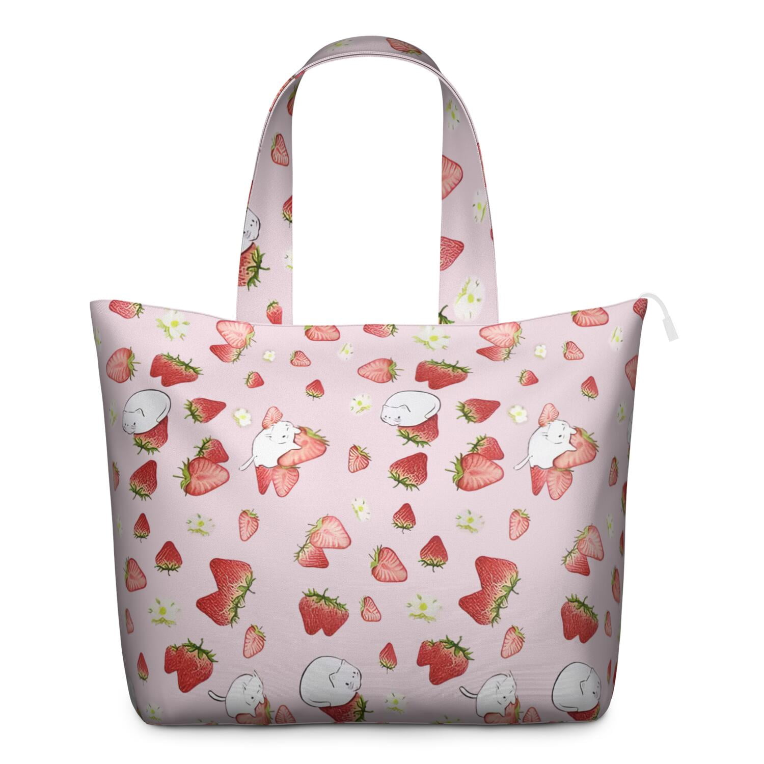 Summer Strawberry Shoulder Bag - Kawaii Fruity Print, Large Capacity ...