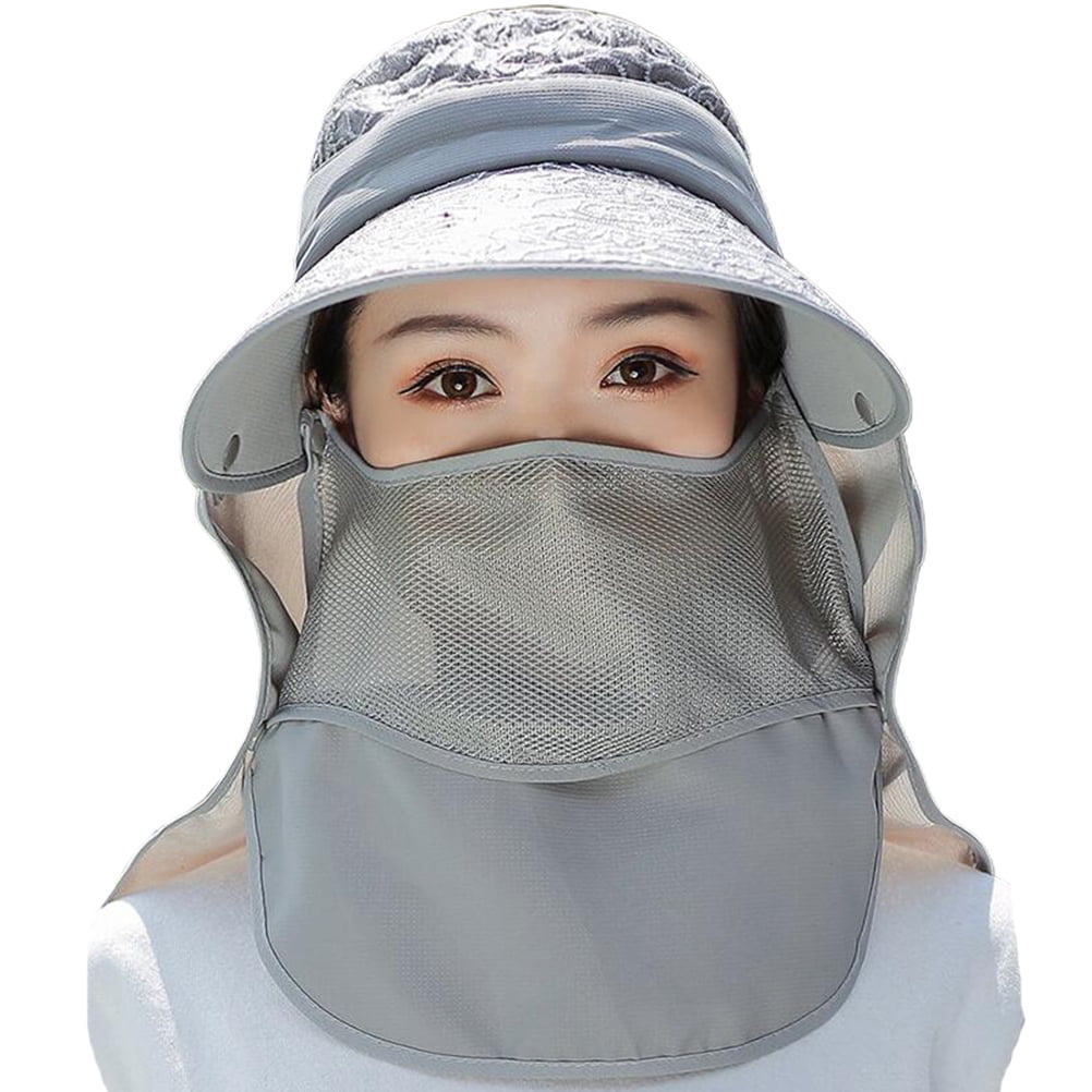 Summer Sun Hat Creative Face Cover Hat Wide Brim Sunbonnet Sun Block ...