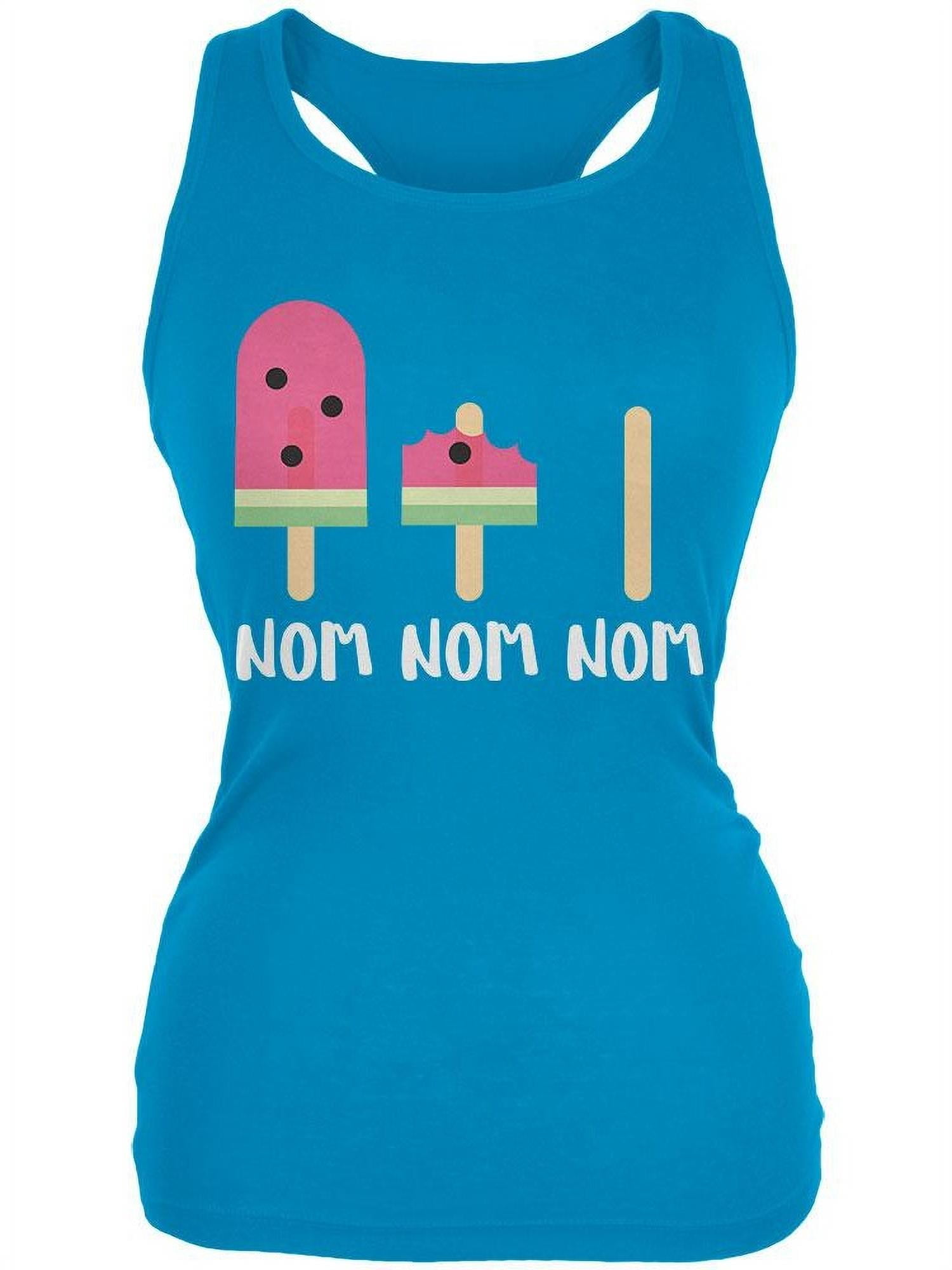 Summer Sun Ice Pop Watermelon Nom Nom Nom Juniors Soft Tank Top ...